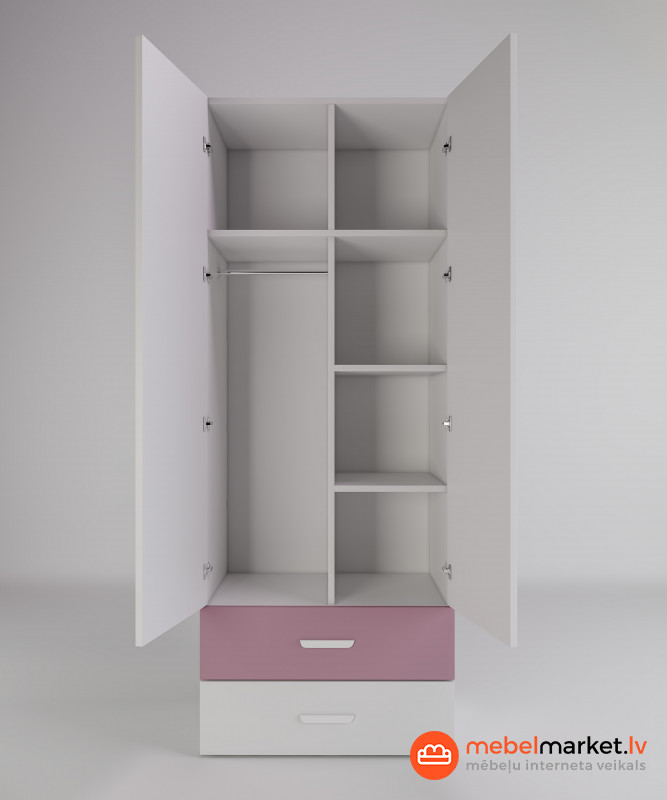 Шкаф Lumio 2D2S RÓŻ ANTIK